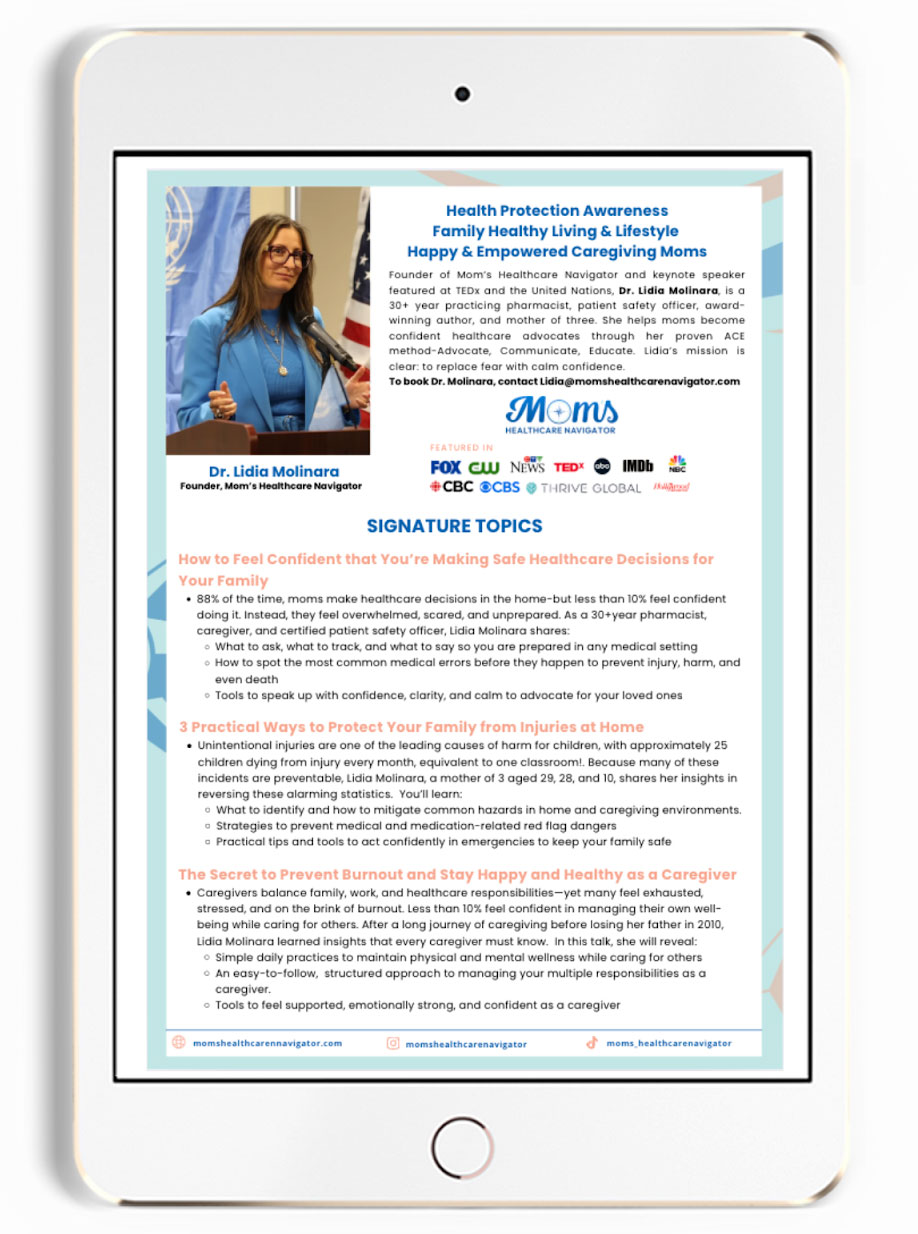 Speaking - Mom's Healthcare Navigator